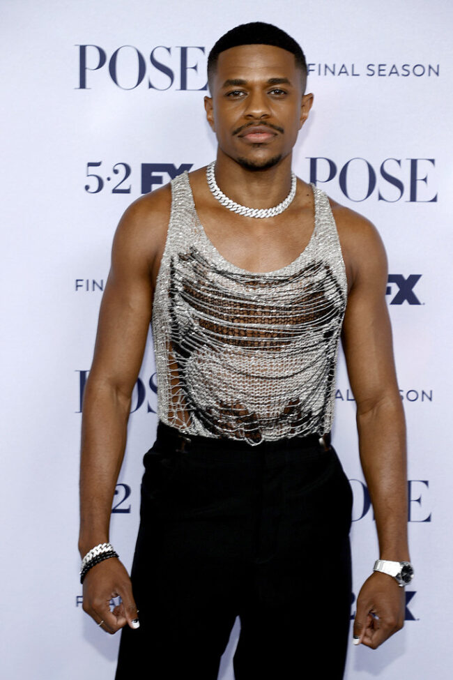 Actor Jeremy Pope Dons Natalia Fedner Chain Tank For "Pose" Premiere ...